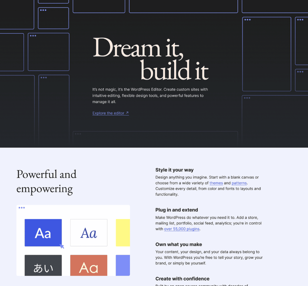 WordPress Launches New Homepage and Download Page Designs